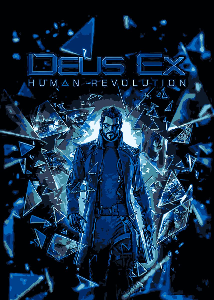 'Deus Ex' Poster, picture, metal print, paint by Jack Fanzel | Displate