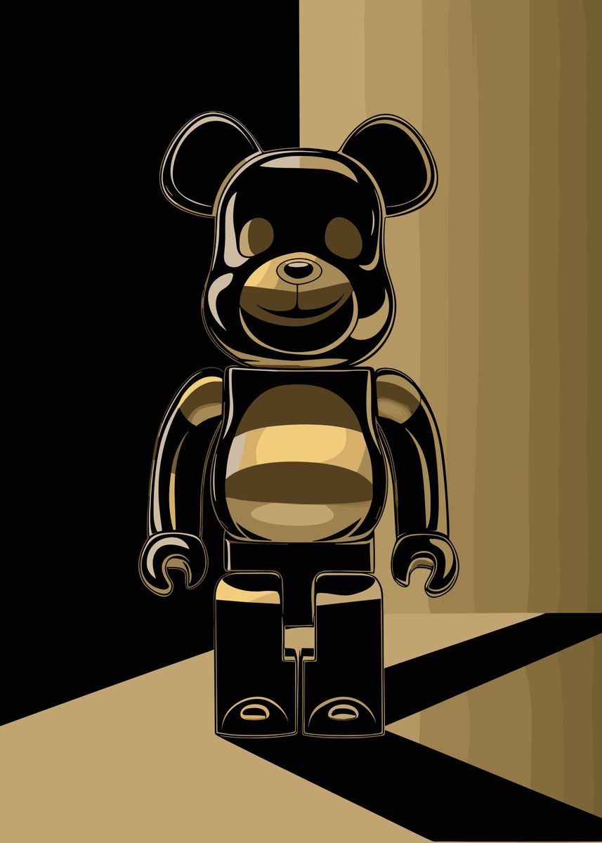 'Golden bearbrick' Poster, picture, metal print, paint by Boon Edgar ...
