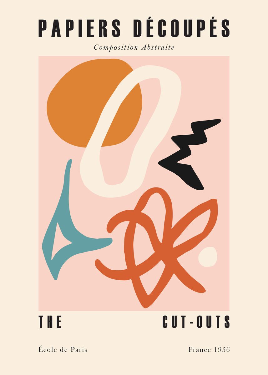 'Abstract Cut Outs Art' Poster, picture, metal print, paint by ...