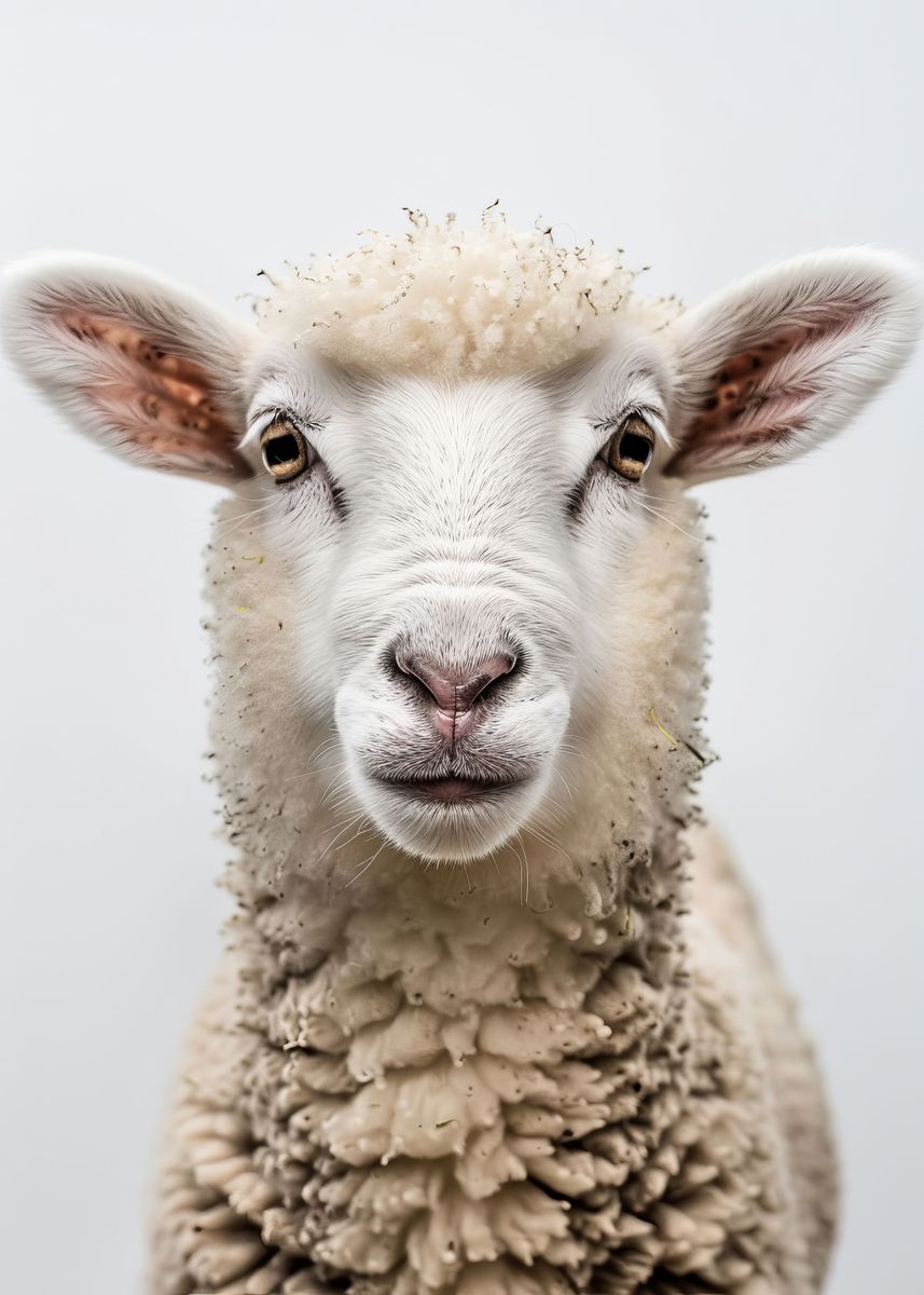 'Sheep Face' Poster, picture, metal print, paint by Henning Seiffert ...