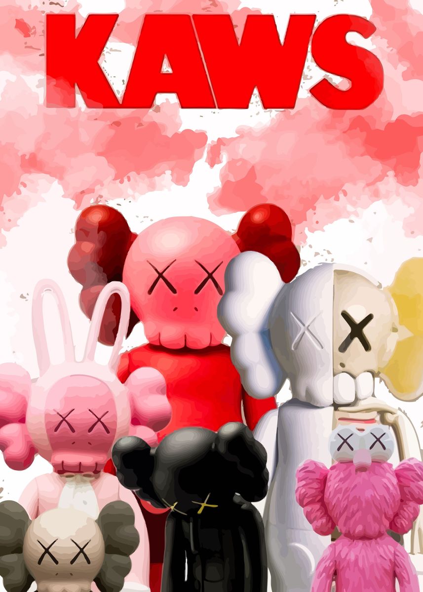'Kaws' Poster, picture, metal print, paint by BB Creative | Displate