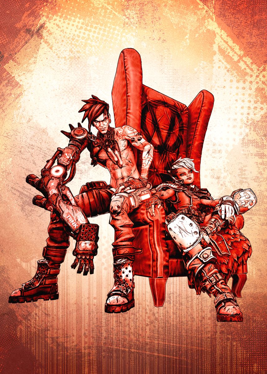 'God Twins Banner' Poster, picture, metal print, paint by Borderlands ...