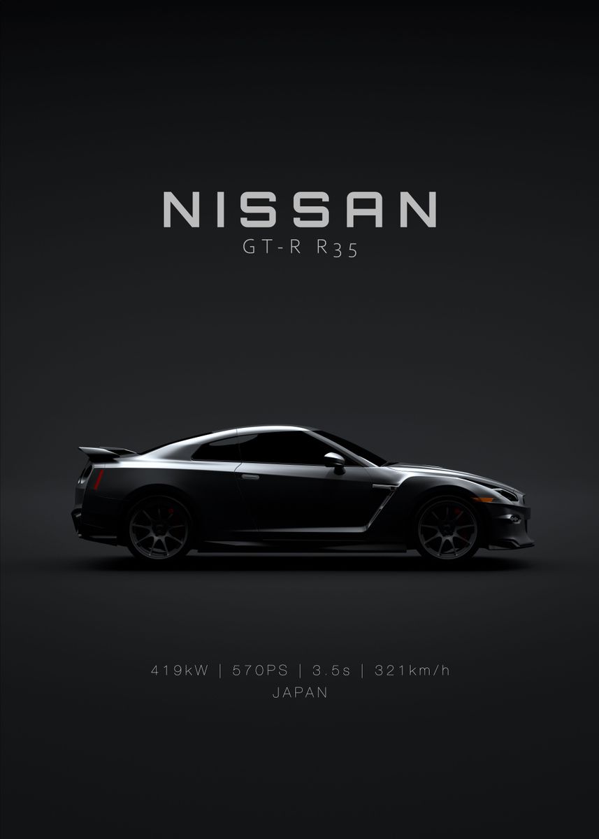 'Nissan GTR R35 2024' Poster, picture, metal print, paint by 21 MXM ...