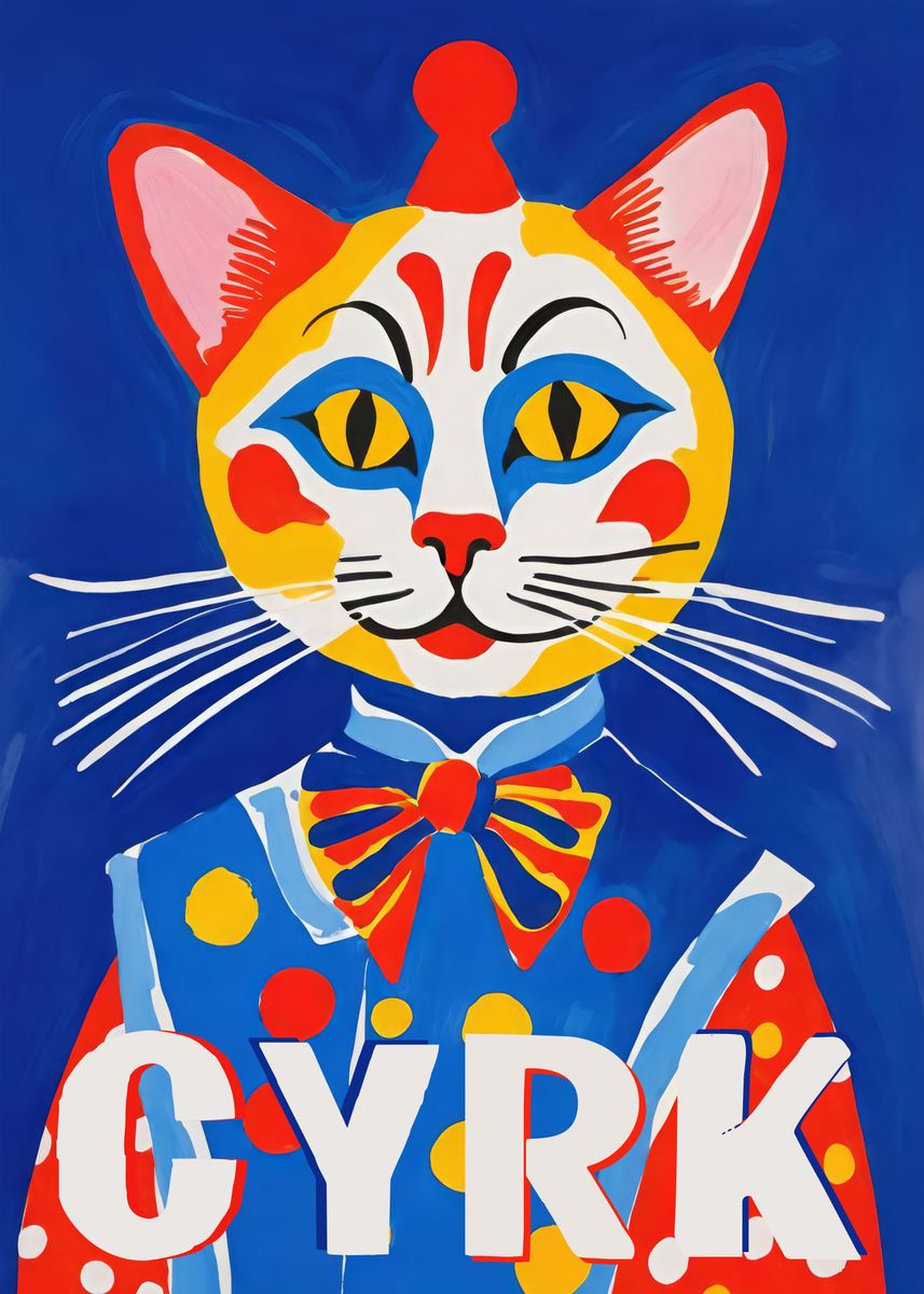 'Polish Circus Poster Cyrk' Poster, picture, metal print, paint by ...