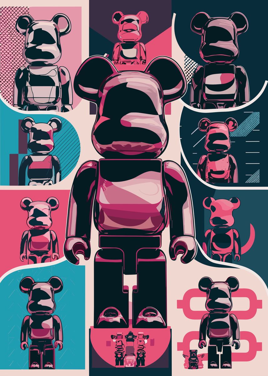 'Bearbrick colection' Poster, picture, metal print, paint by Boon Edgar ...