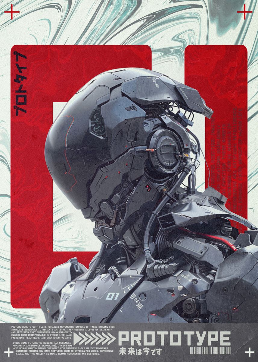 'Humanoid' Poster, picture, metal print, paint by Tho Ali | Displate