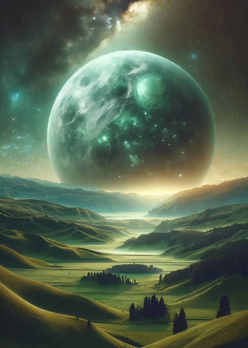 'Green Planet' Poster, picture, metal print, paint by Dystopian Artwork ...