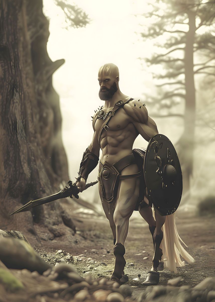 'A Centaur Warrior' Poster, picture, metal print, paint by Vendzi ...