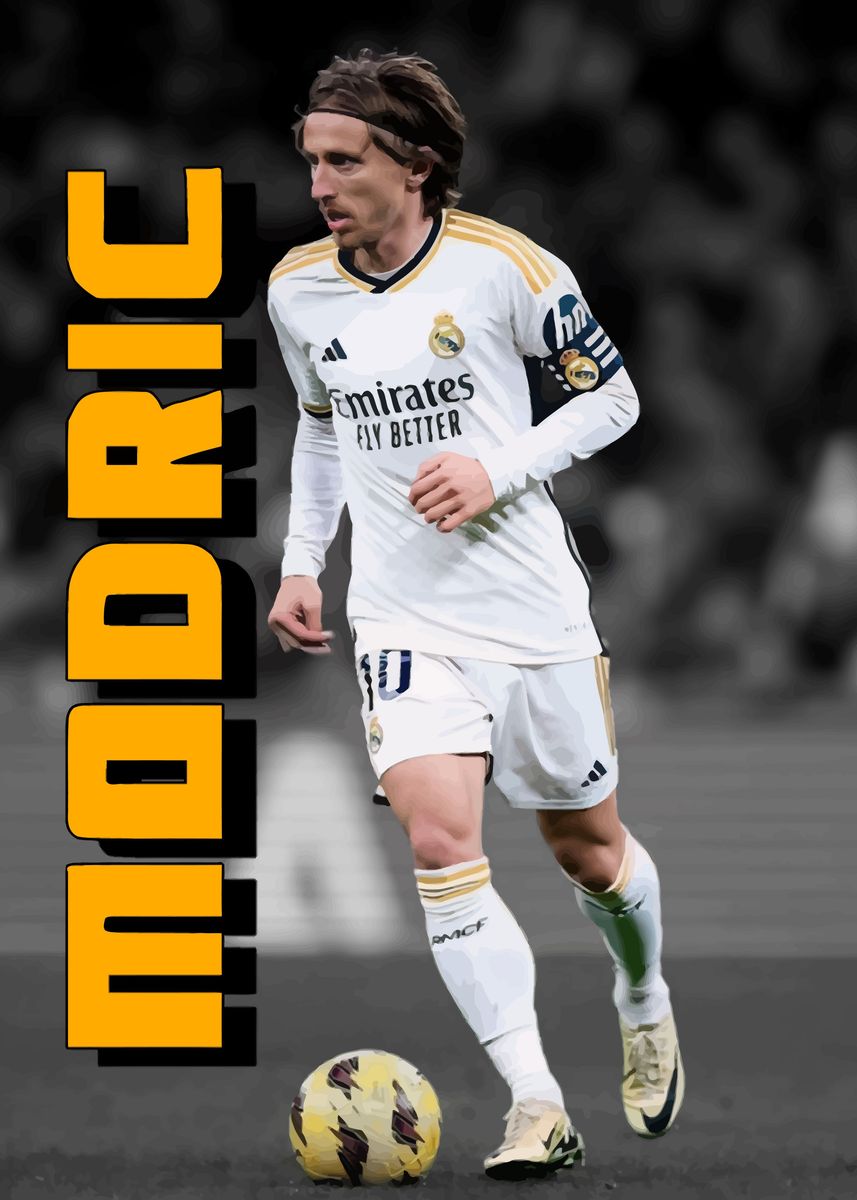'Luka Modric Abstract' Poster, picture, metal print, paint by MASTER ...
