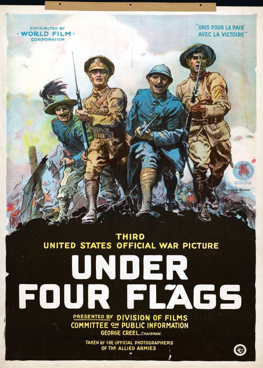 'Under Four Flags' Poster, picture, metal print, paint by Steel Canvas ...