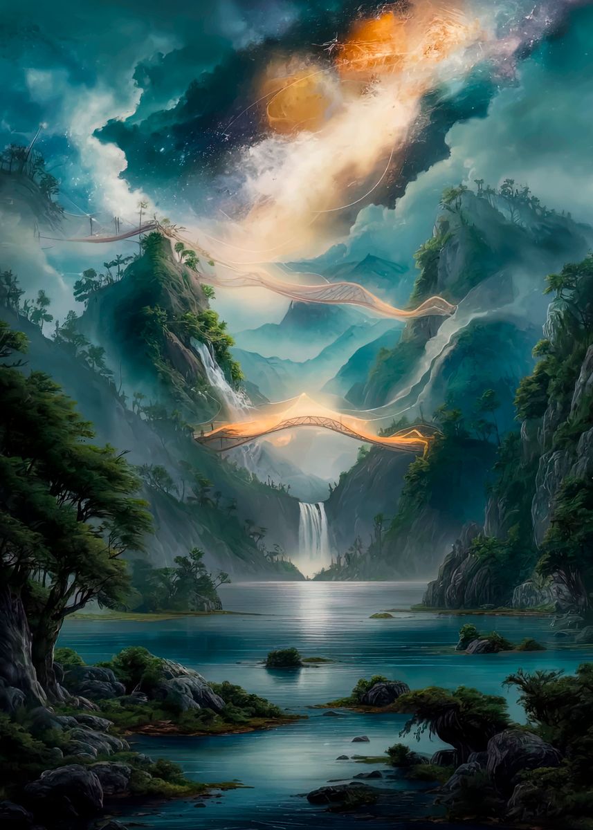 'The Magic Lake' Poster, picture, metal print, paint by Reflection ...