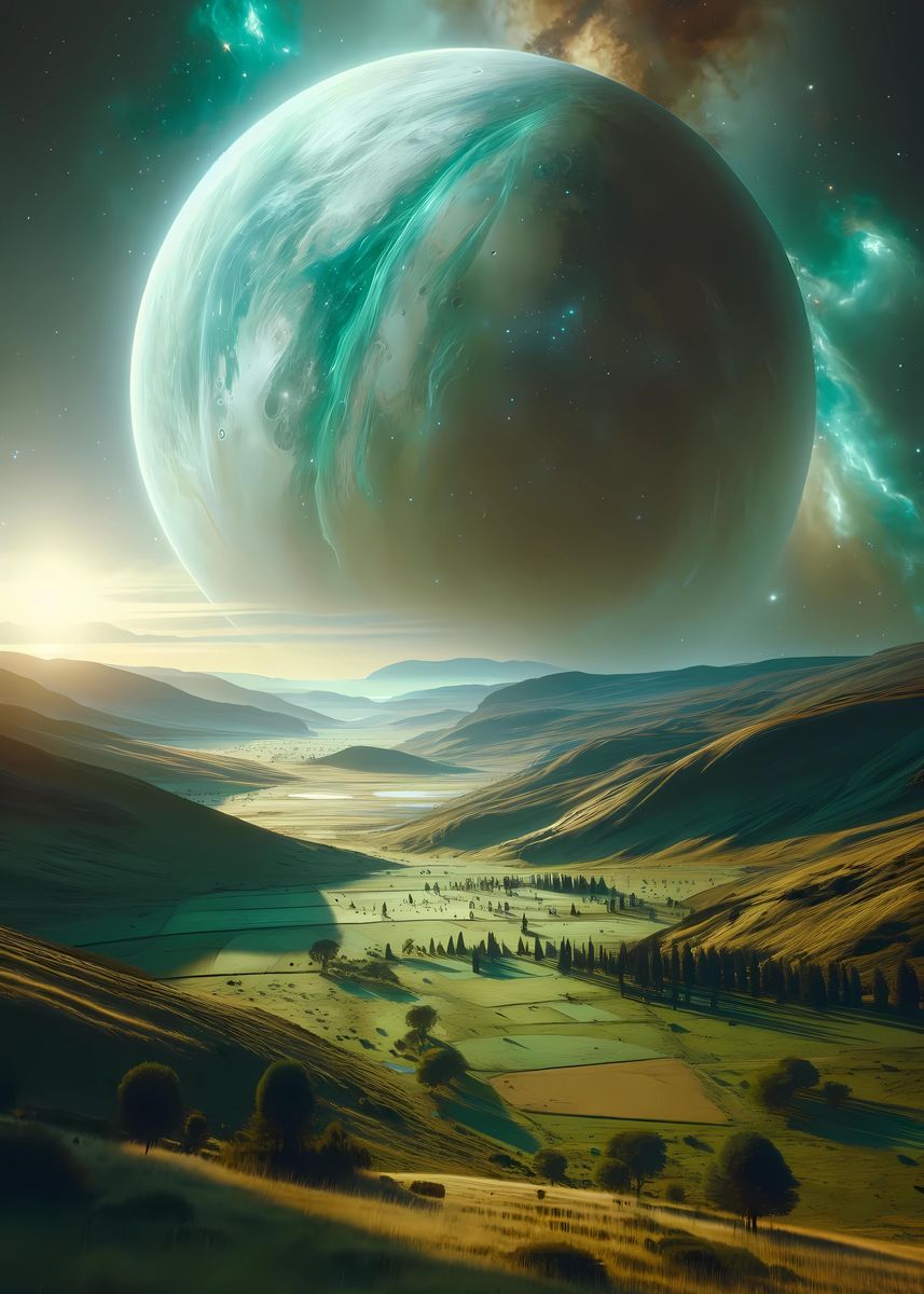 'Green Planet 2' Poster, picture, metal print, paint by Dystopian ...