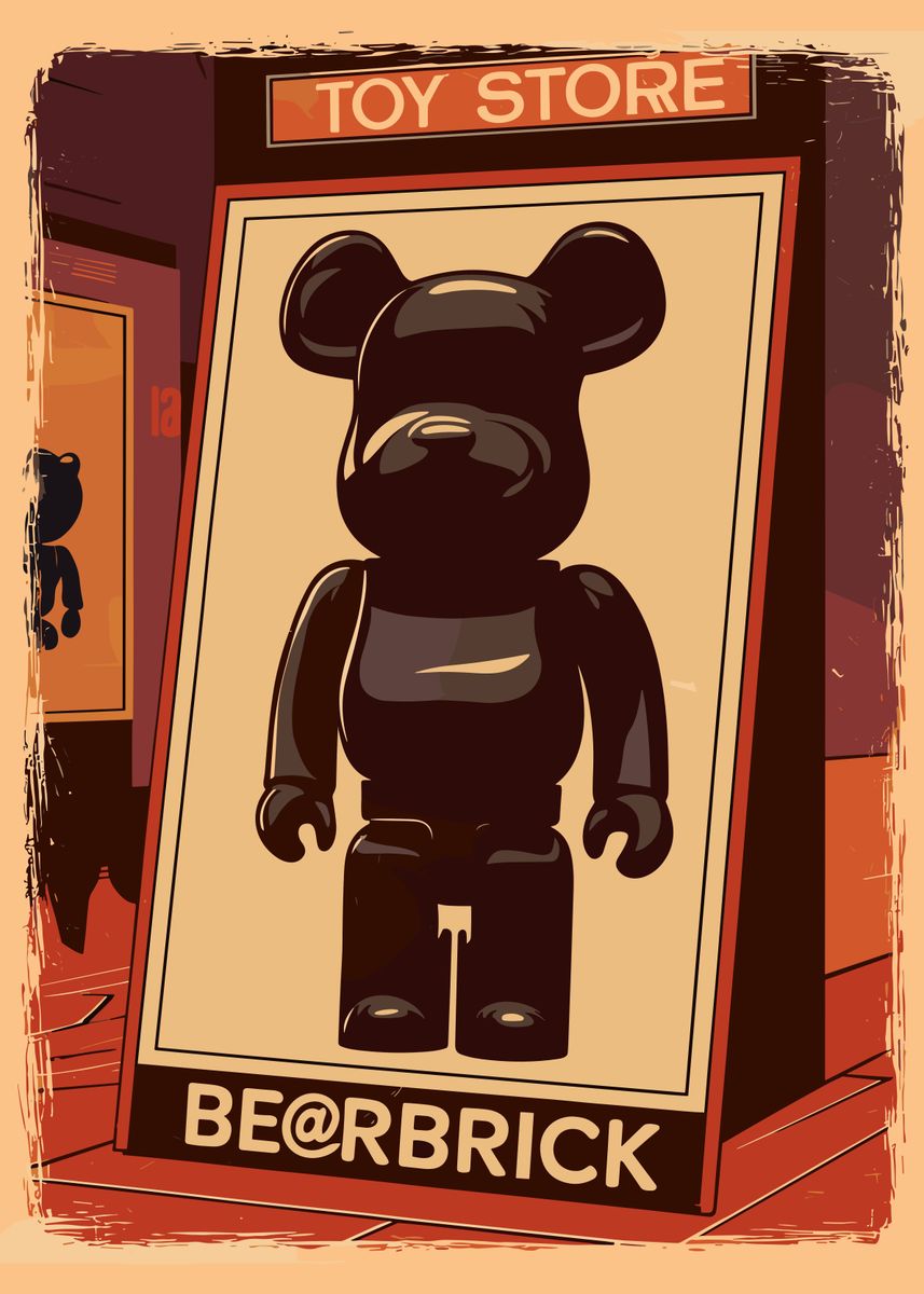 'vintage bearbrick' Poster, picture, metal print, paint by Boon Edgar ...