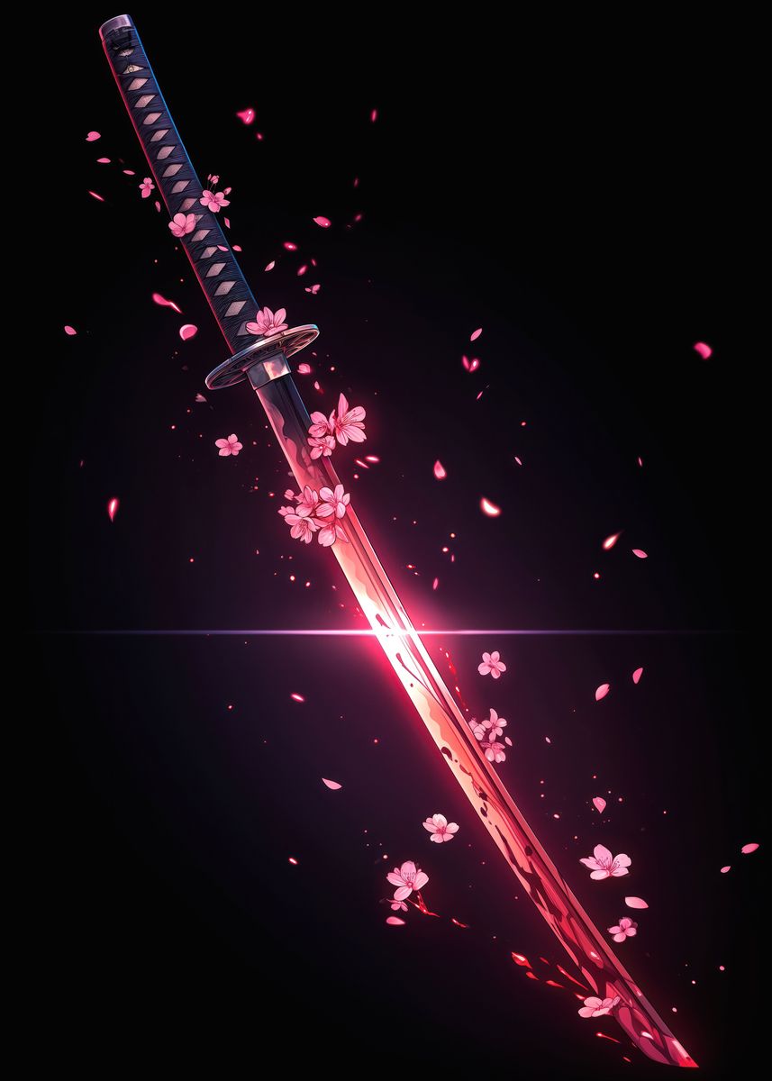 'samurai sword' Poster, picture, metal print, paint by Adel S | Displate