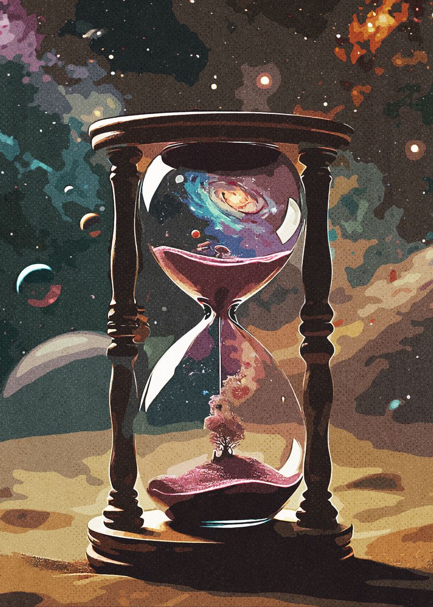 'Space Time ' Poster, picture, metal print, paint by Hamka Risha | Displate