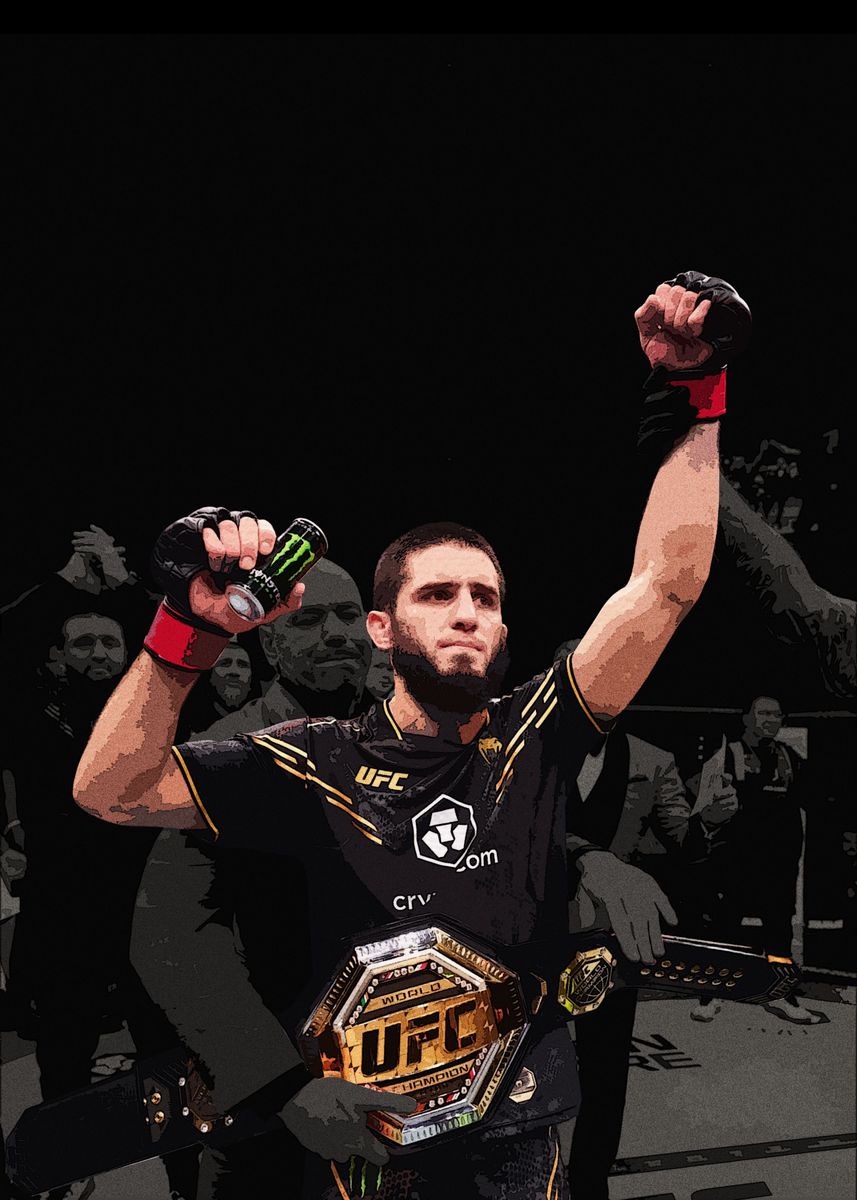 'Islam Makhachev ' Poster, picture, metal print, paint by Daisy Donna ...