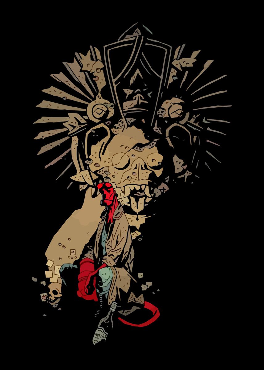 'demon hellboy' Poster, picture, metal print, paint by Ebiet Cavalera ...