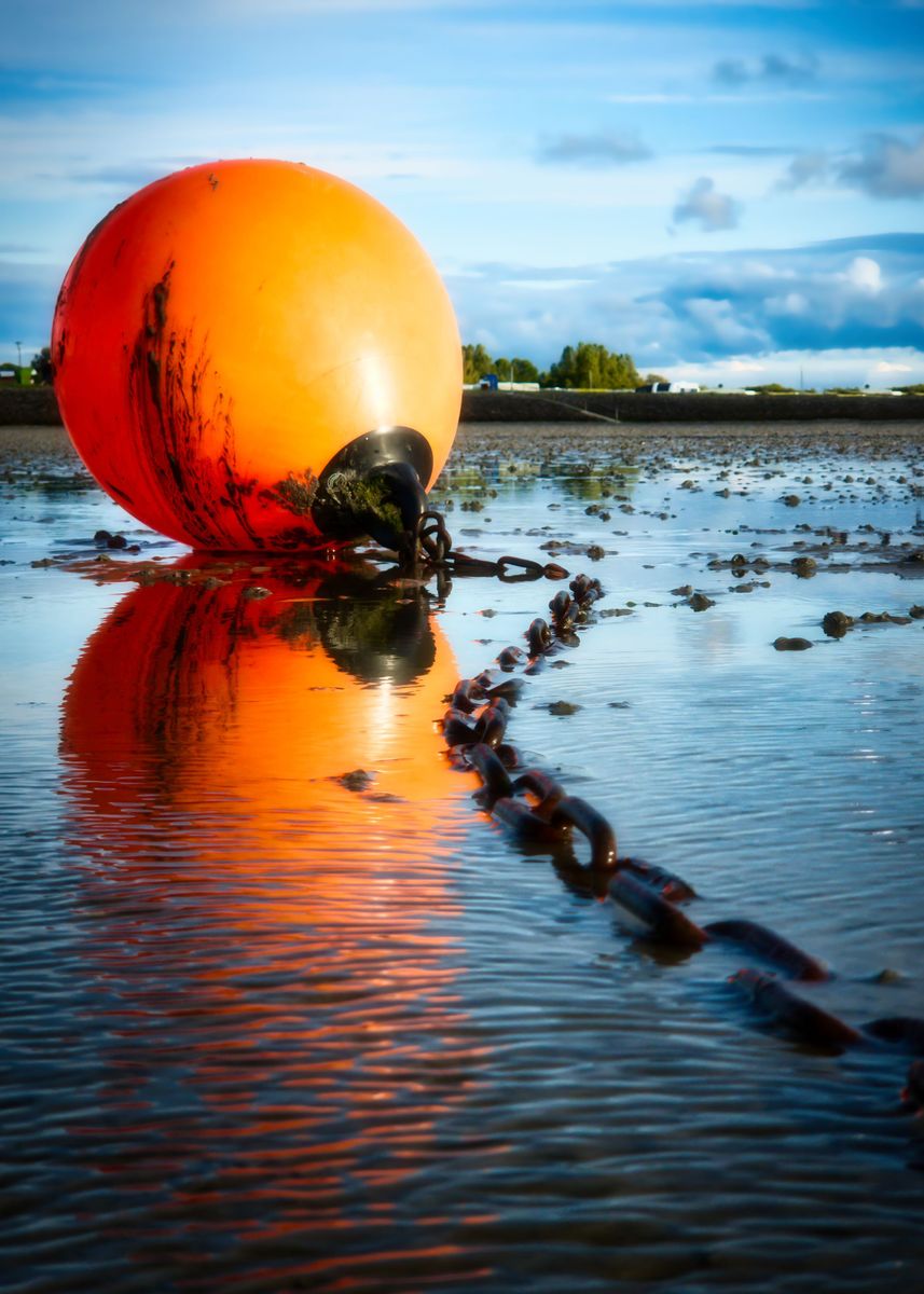 'orange buoy' Poster, picture, metal print, paint by stiller ...