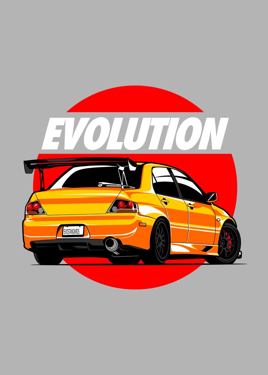 'evolution cars' Poster, picture, metal print, paint by Gab Fernando ...
