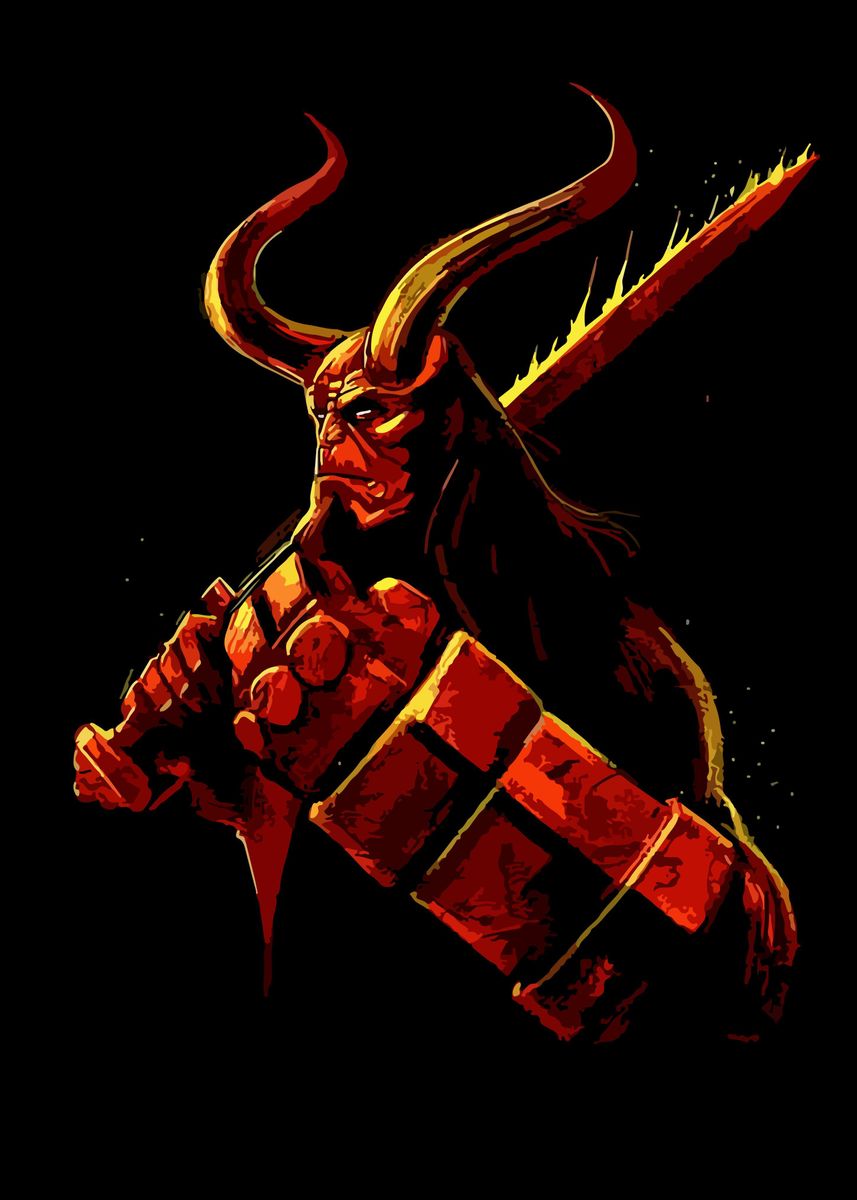 'hellboy hand ' Poster, picture, metal print, paint by Santos Achmada ...