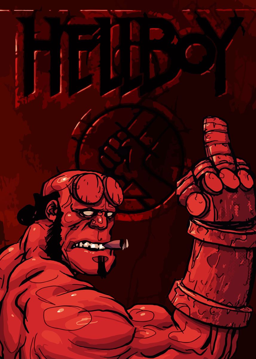'hellboy character' Poster, picture, metal print, paint by Santos ...