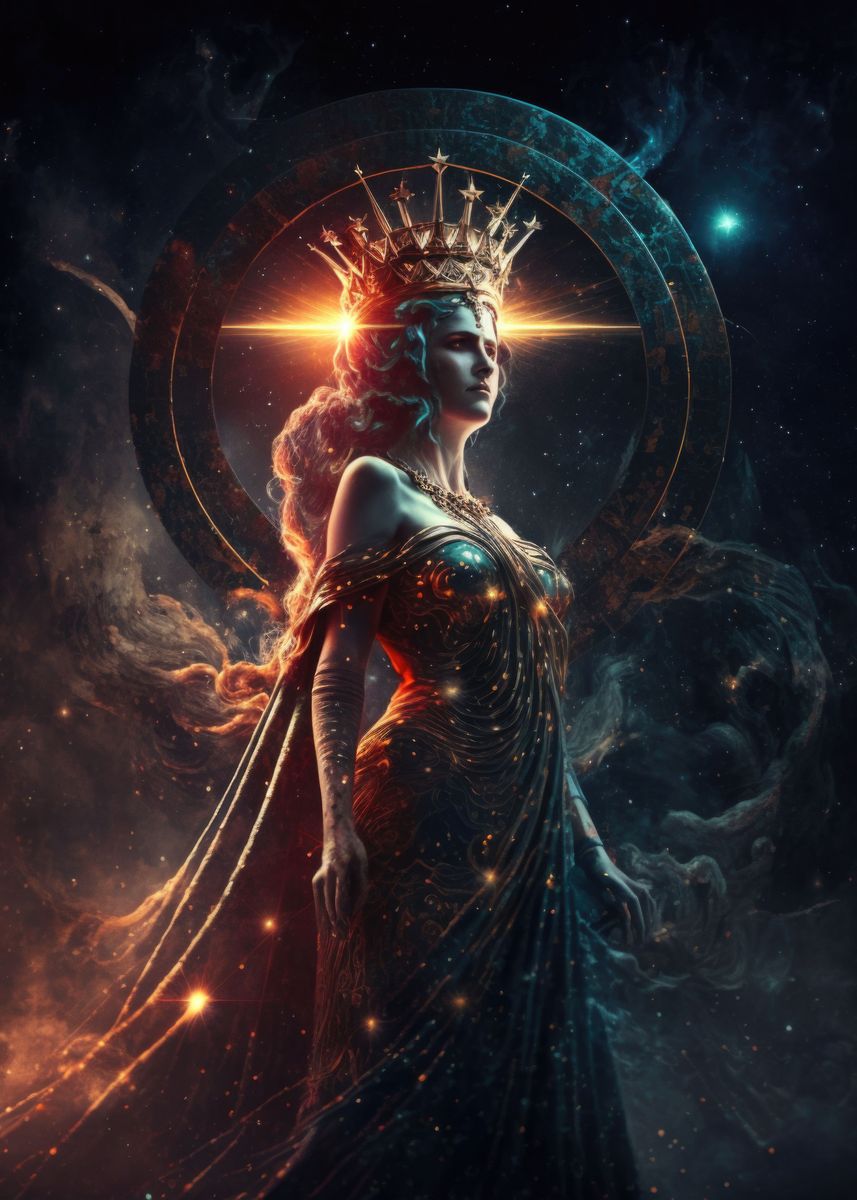 'Cosmic Hera' Poster, picture, metal print, paint by AICharactersArt ...