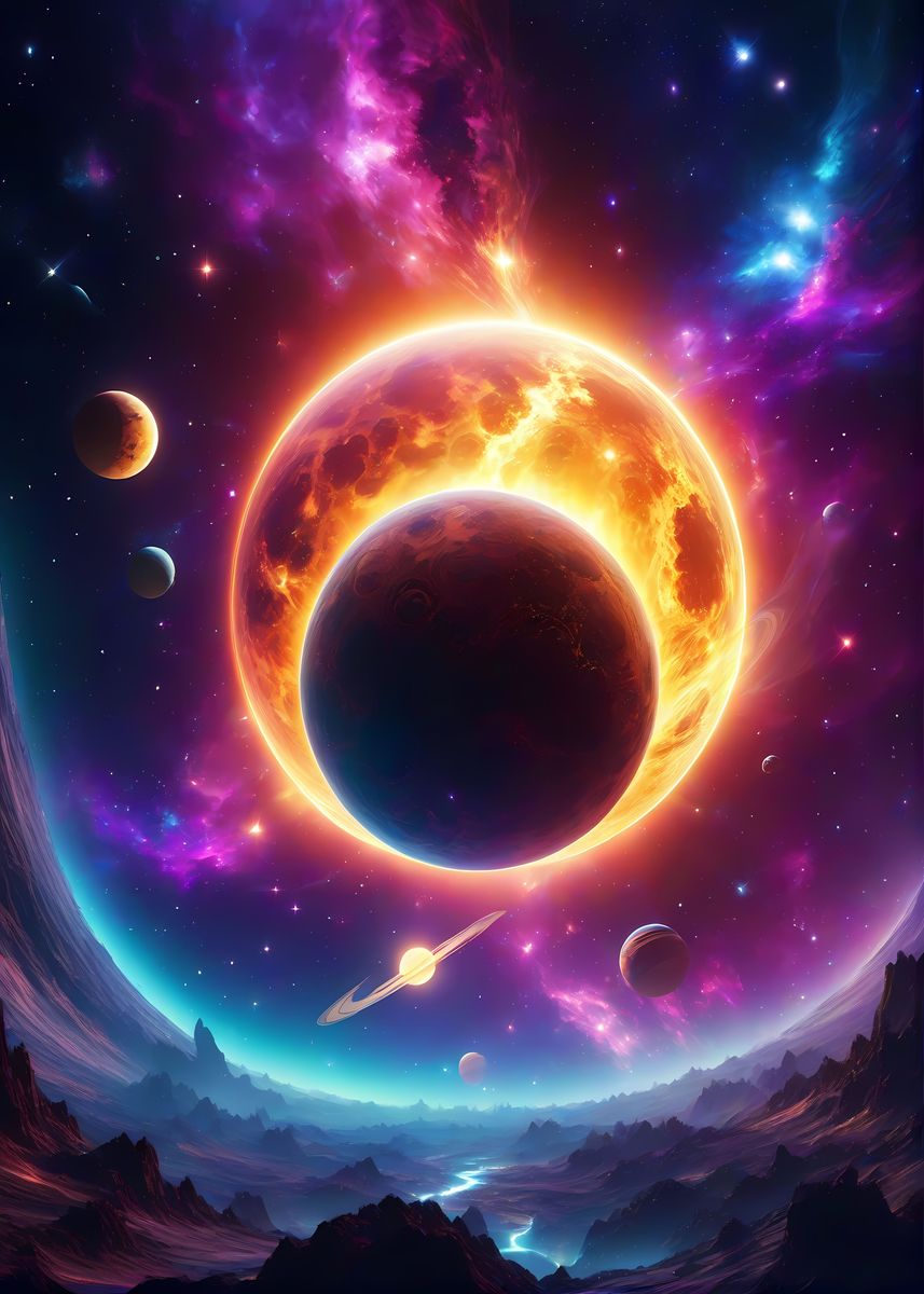 'Exploding Galaxies' Poster, picture, metal print, paint by Gangster ...