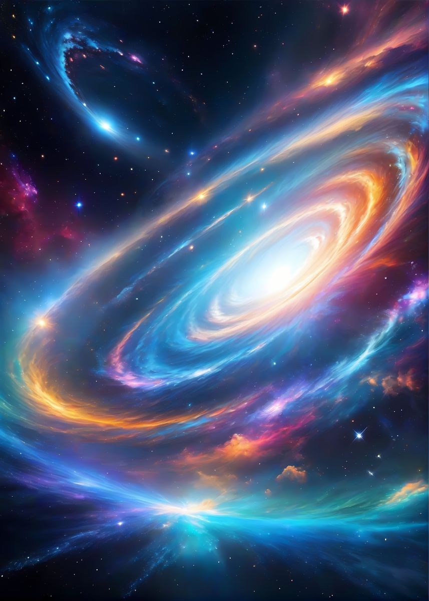 'Whirlpool Galaxy' Poster, picture, metal print, paint by Gangster Art ...