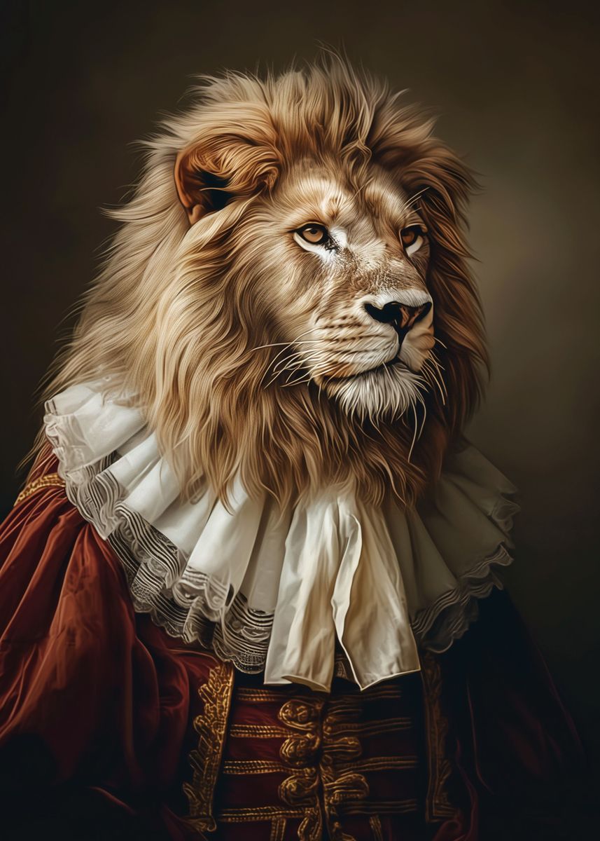 'The Aristocrat Lion' Poster, picture, metal print, paint by Notorious ...
