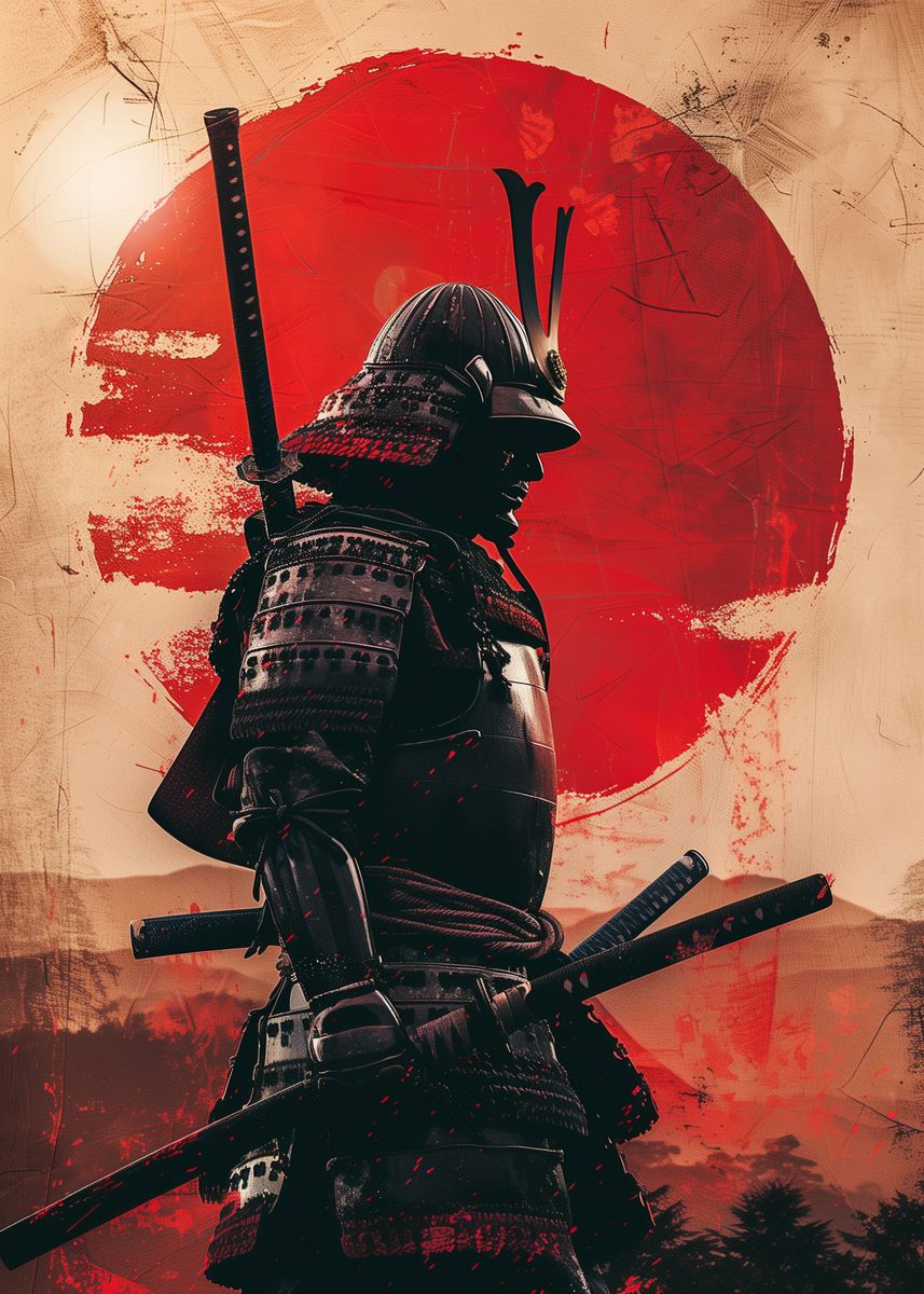 'Epic Japanese Samurai' Poster, picture, metal print, paint by Creative ...
