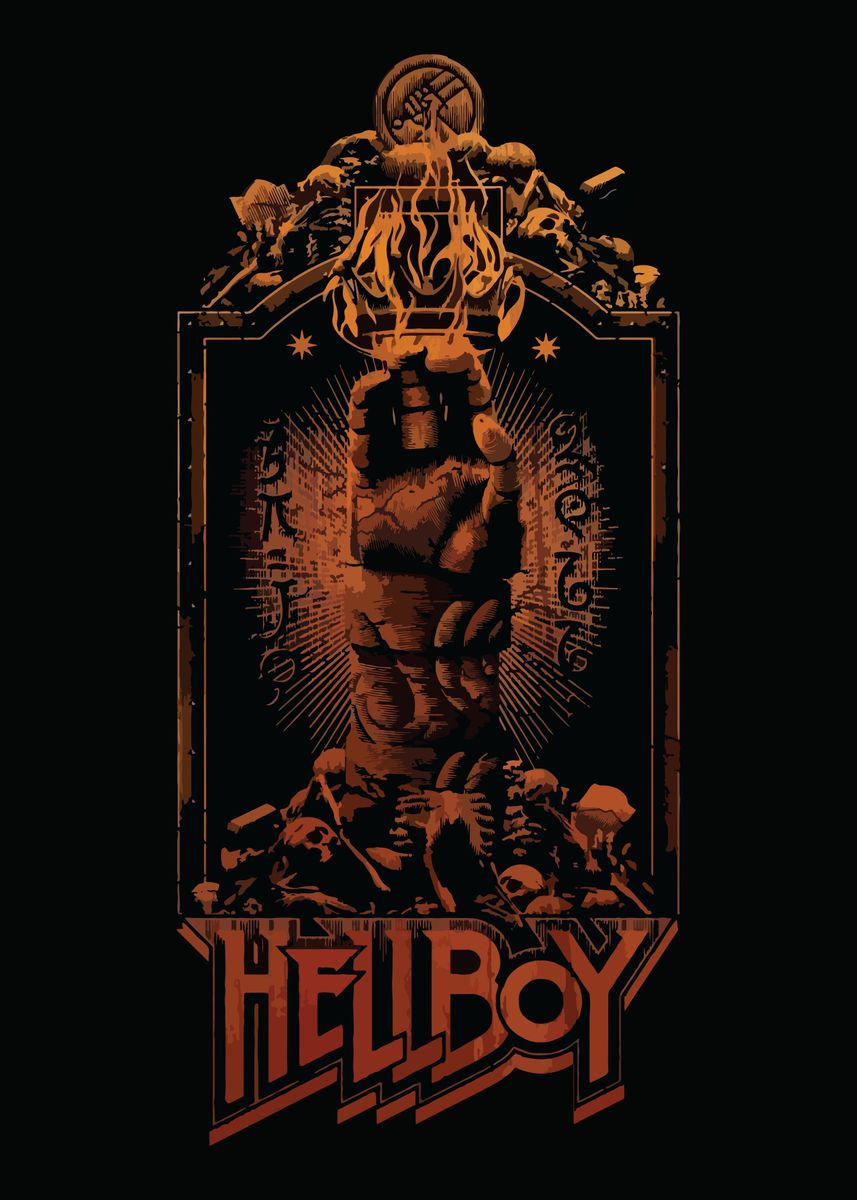 'hand of hellboy' Poster, picture, metal print, paint by Olgan Riberra ...