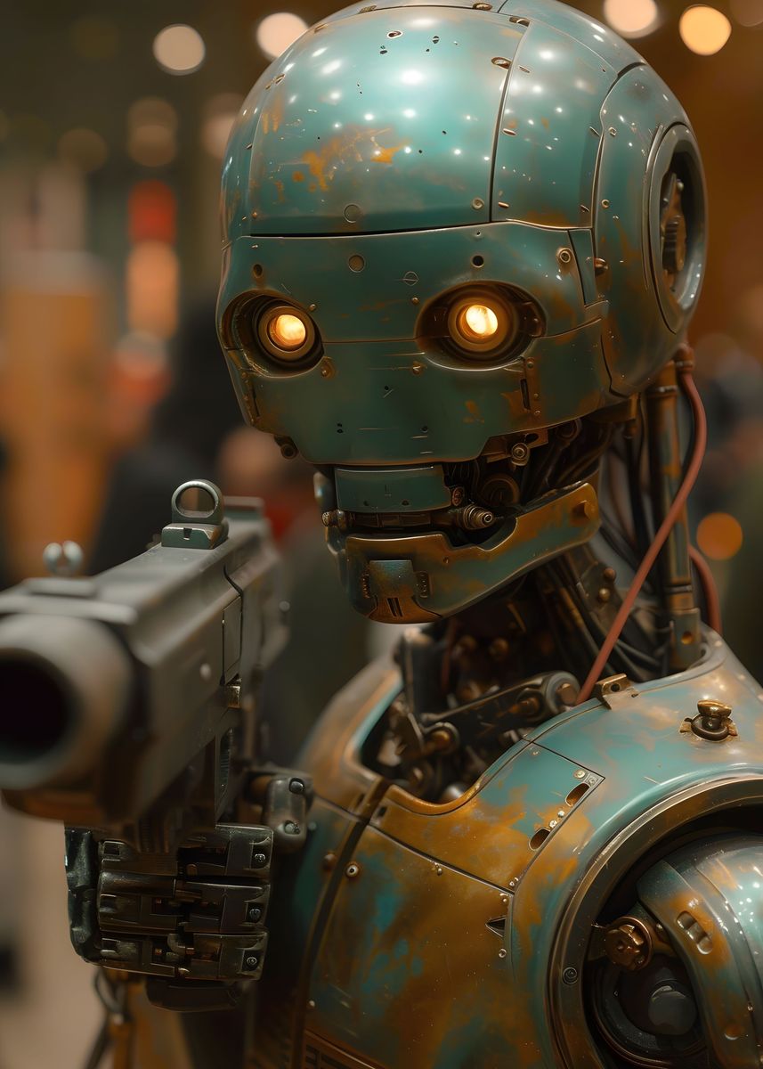 'Futuristic Guardian' Poster, picture, metal print, paint by David ...