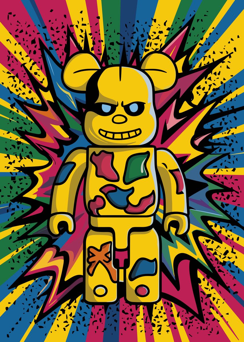 'Graffiti Bearbrick' Poster, picture, metal print, paint by Boon Edgar ...