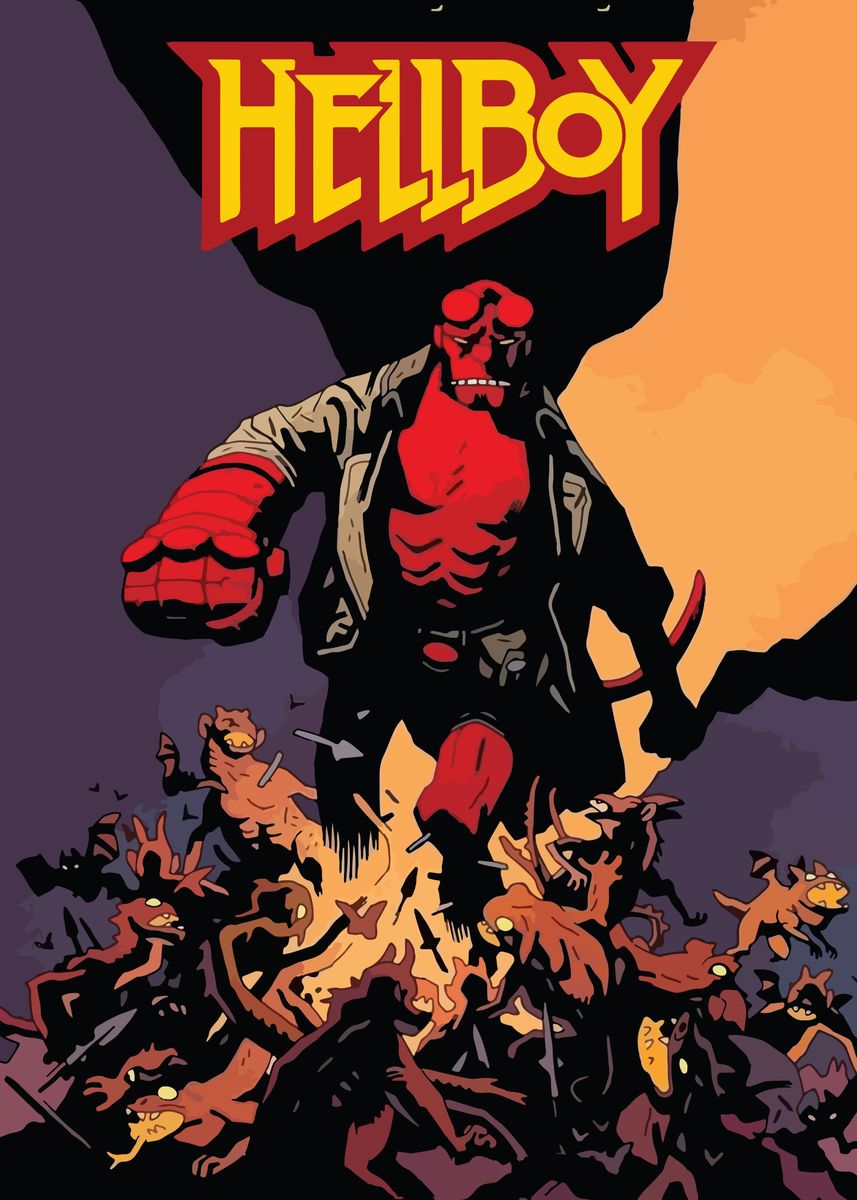'hellboy coming' Poster, picture, metal print, paint by siagian ...