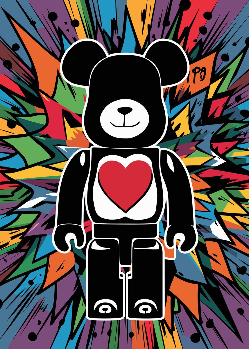 'Bearbrick' Poster, picture, metal print, paint by Boon Edgar | Displate