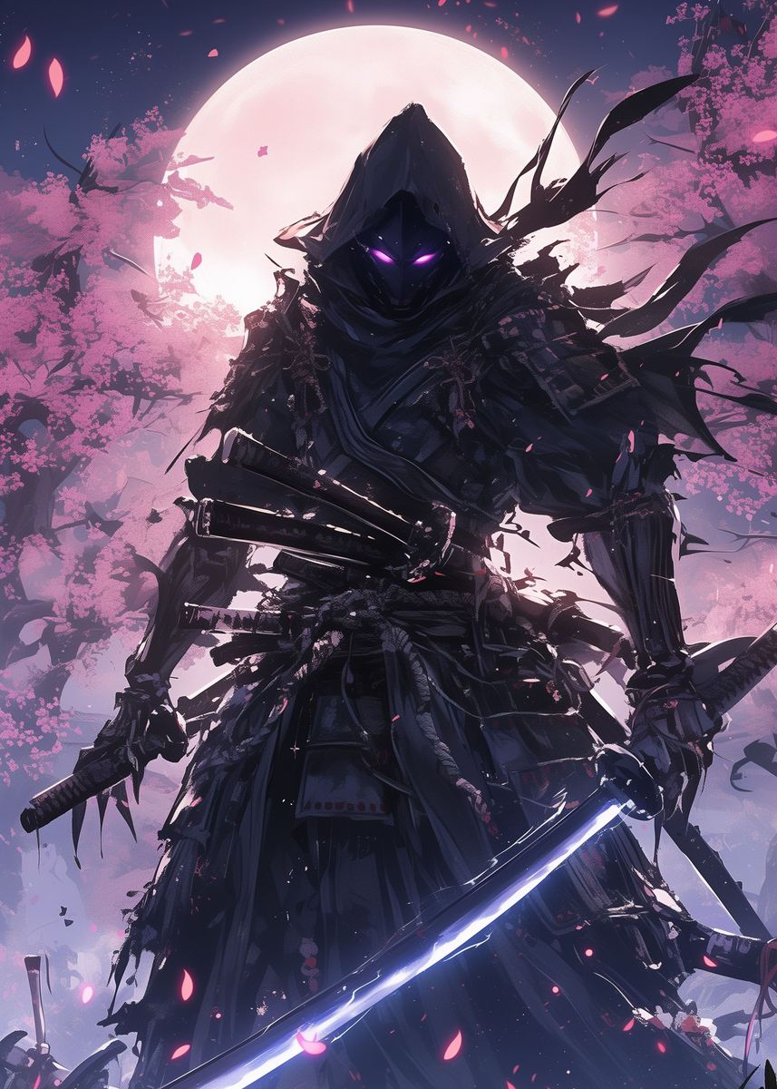 'Japanese Samurai Warrior' Poster, picture, metal print, paint by ...