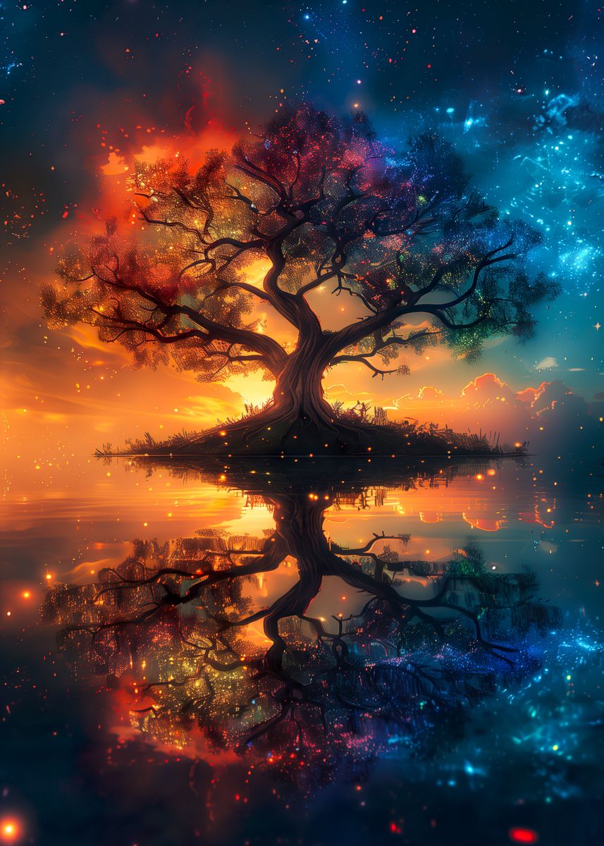 'Spiritual Tree of Life' Poster, picture, metal print, paint by ...