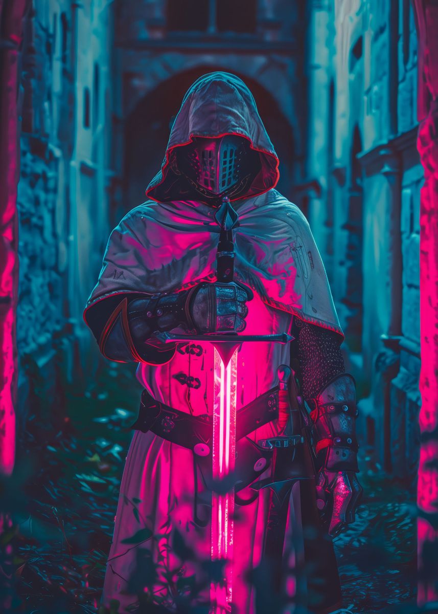 'The 80s Knight ' Poster, picture, metal print, paint by Muntwalt ...