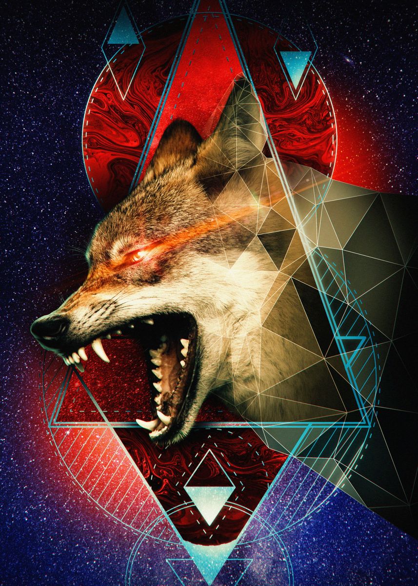 'Wolf Art' Poster, picture, metal print, paint by Fidy Art | Displate