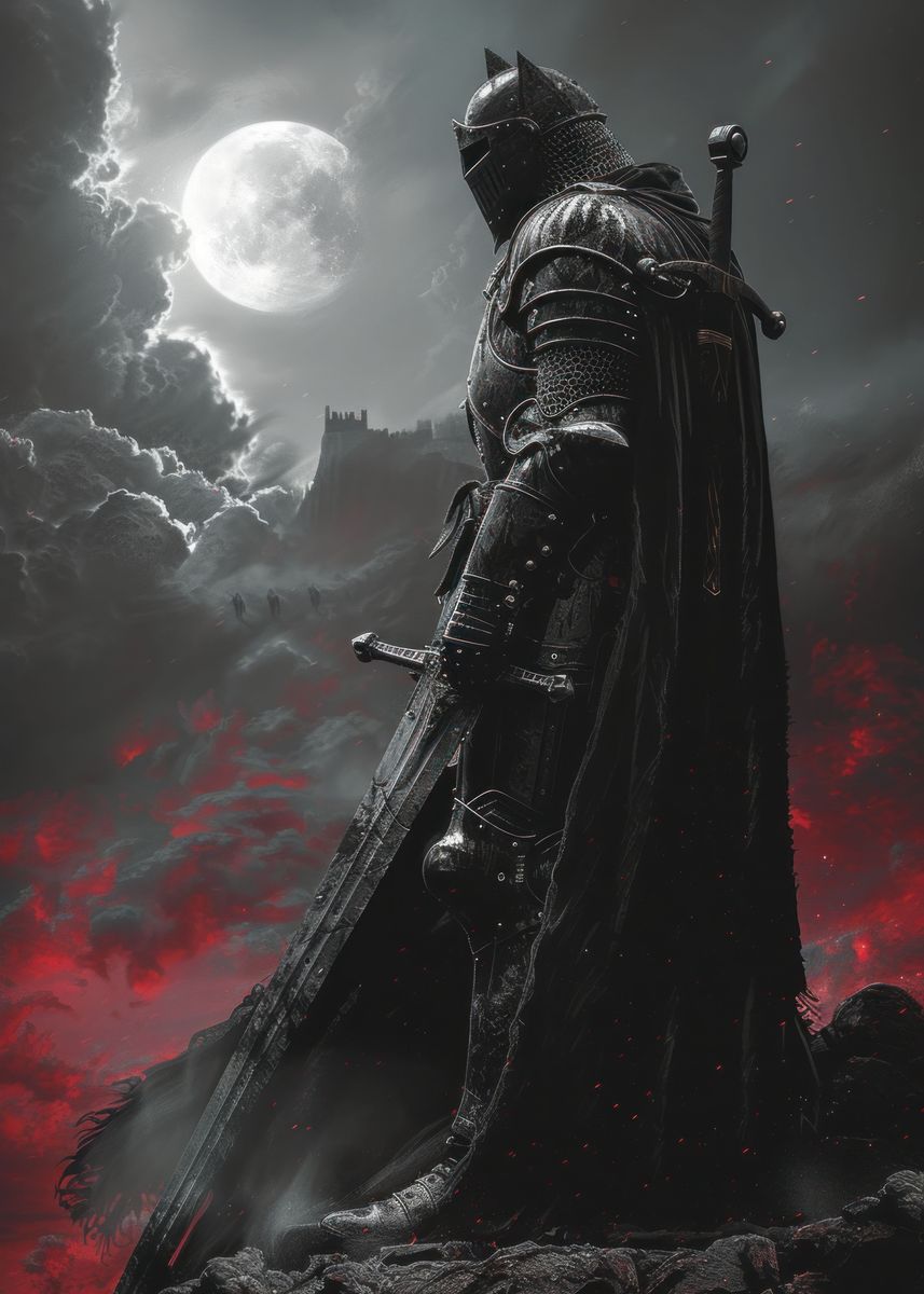 'Knight' Poster, picture, metal print, paint by Byrdyak | Displate