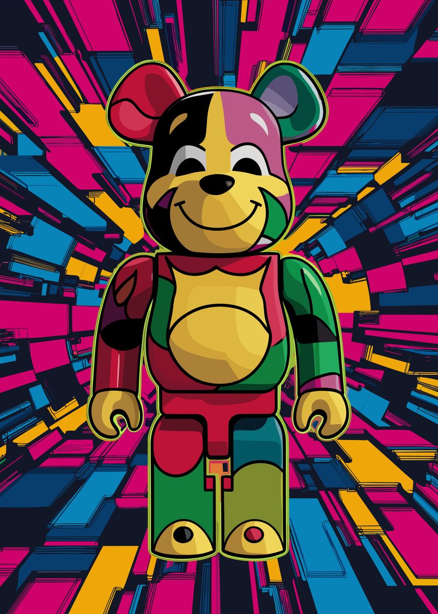 'Bearbrick' Poster, picture, metal print, paint by Boon Edgar | Displate