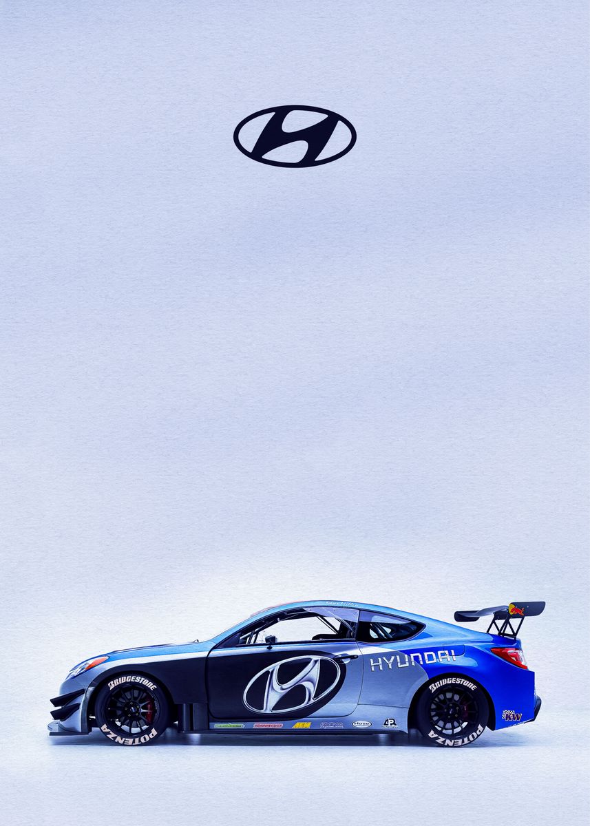 'Hyundai RMR Racing' Poster, picture, metal print, paint by Lee Rocks ...