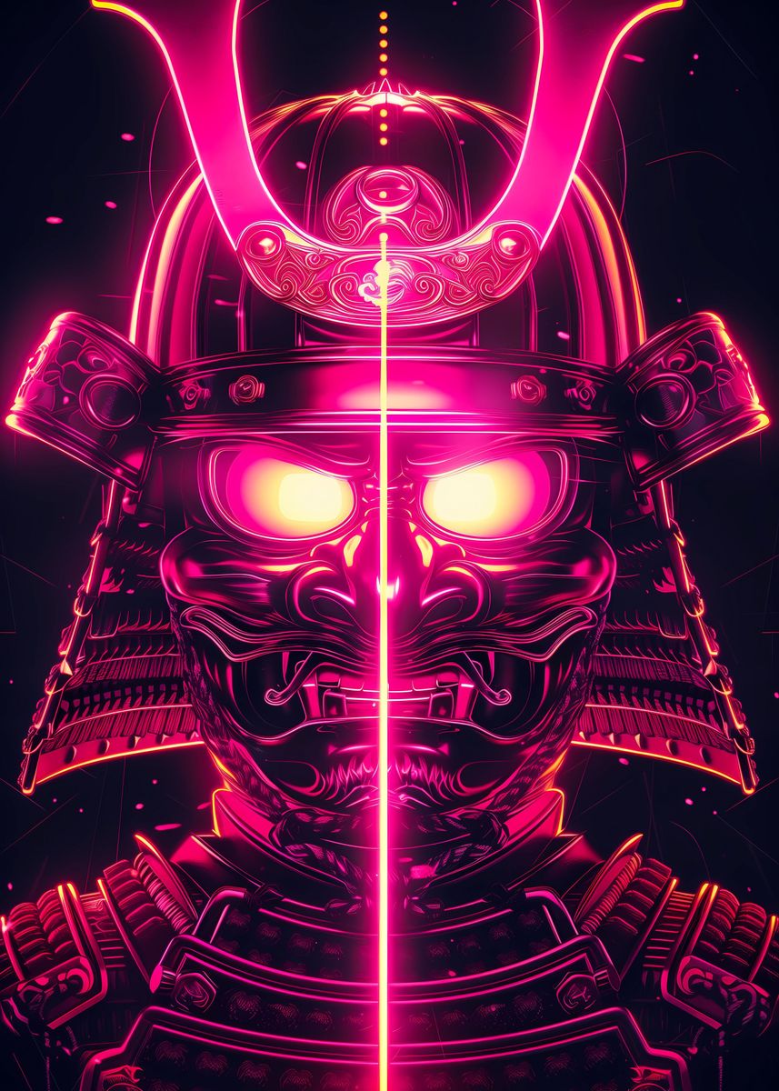'Nein glowing samurai' Poster, picture, metal print, paint by Echelon ...