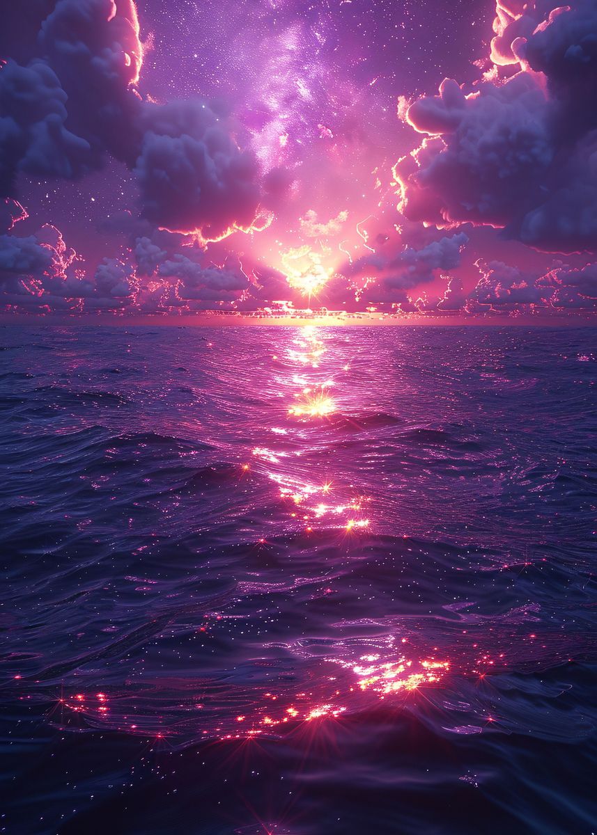 'Purple Storm' Poster, picture, metal print, paint by Art Shack | Displate