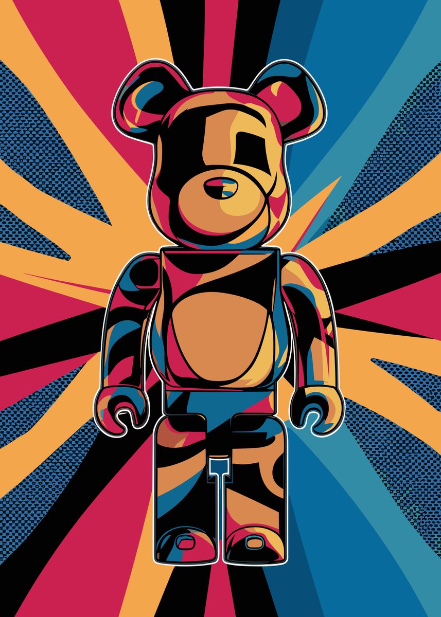 'Bearbrick pop art' Poster, picture, metal print, paint by Boon Edgar ...