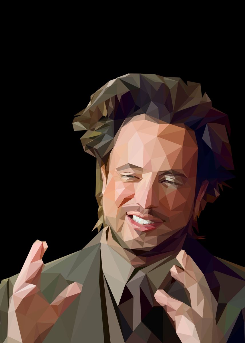 'ancient alien guy' Poster, picture, metal print, paint by Lowpoly ...