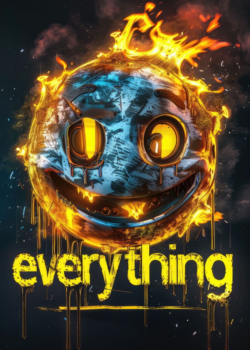 'Burn Everything Smiley' Poster, picture, metal print, paint by Ilyrin ...
