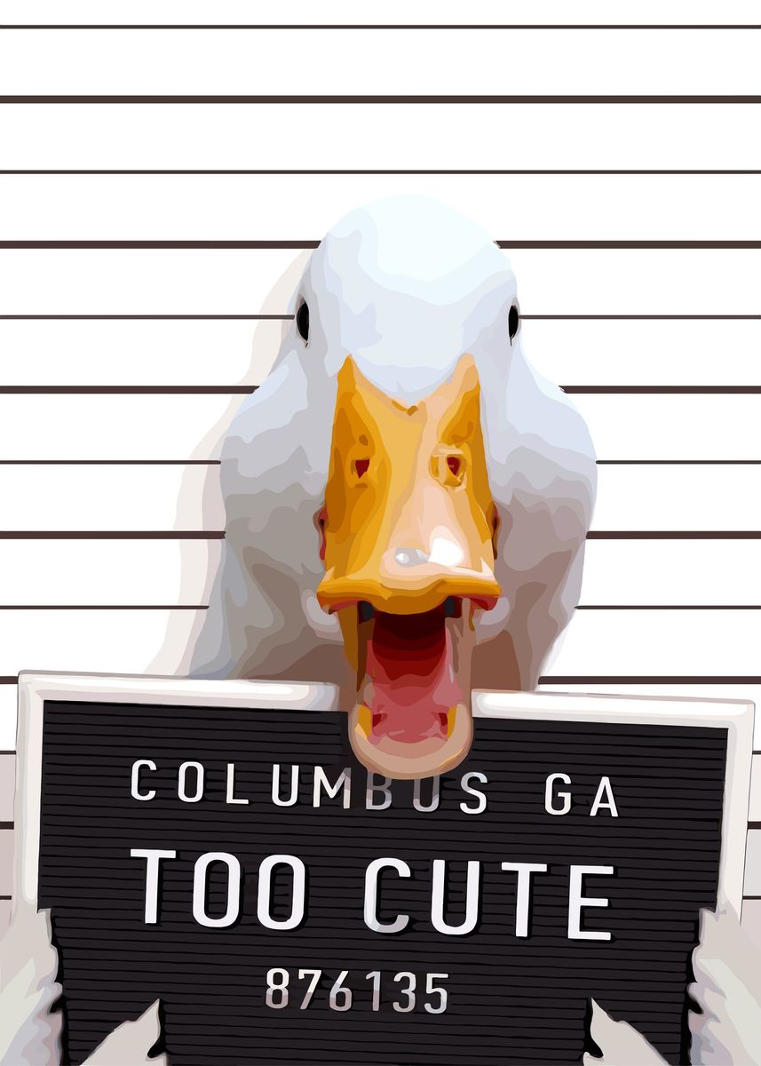 'Mafia Duck' Poster, picture, metal print, paint by Lucky Star | Displate