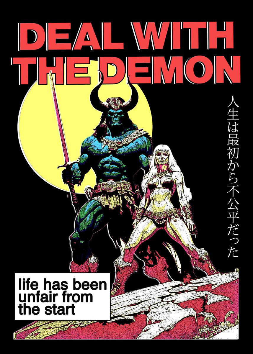 'Deal With The Demon' Poster, picture, metal print, paint by Dianeklein ...