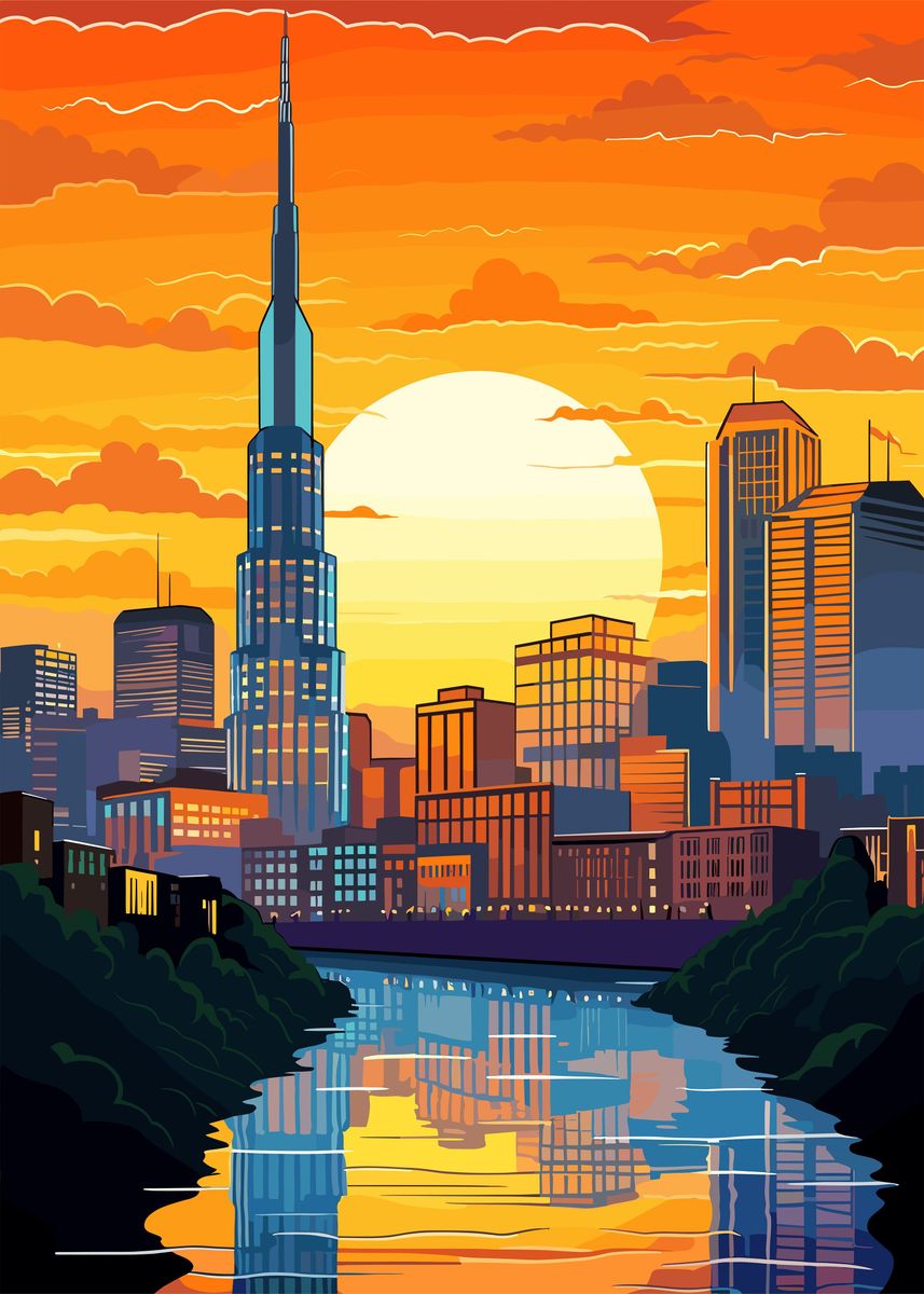 'Big City Vector' Poster, picture, metal print, paint by Firgiant ...